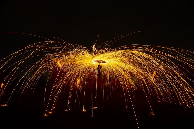 Circular Red Lights with Sparks Stock Image - Image of orange, vibrant ...