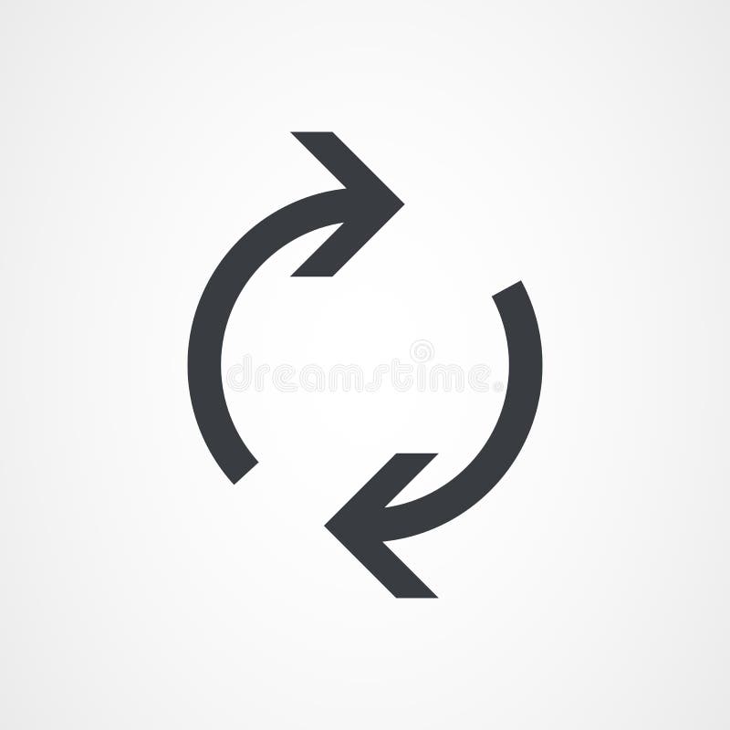 Circular Refresh Arrow, Arrow Icon Stock Illustration - Illustration of ...