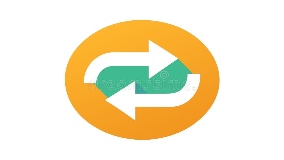 Circular Refresh Arrows Icon, Reload or Sync Symbol, Vector Design ...
