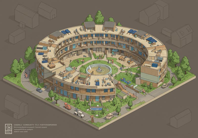 Circular Residential Complex Stock Illustrations – 202 Circular ...