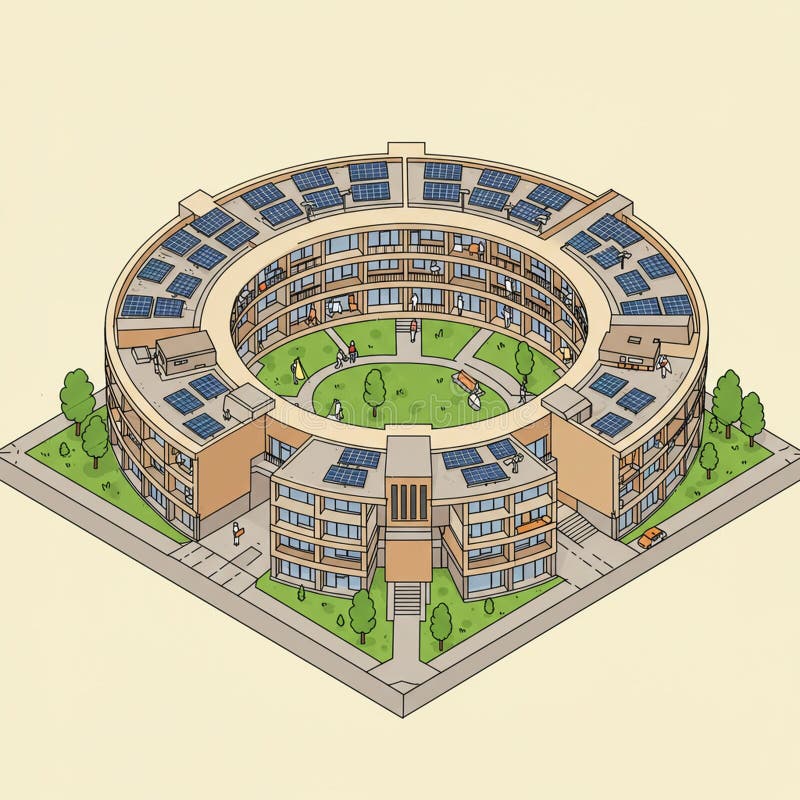 Circular Residential Complex Stock Illustrations – 202 Circular ...