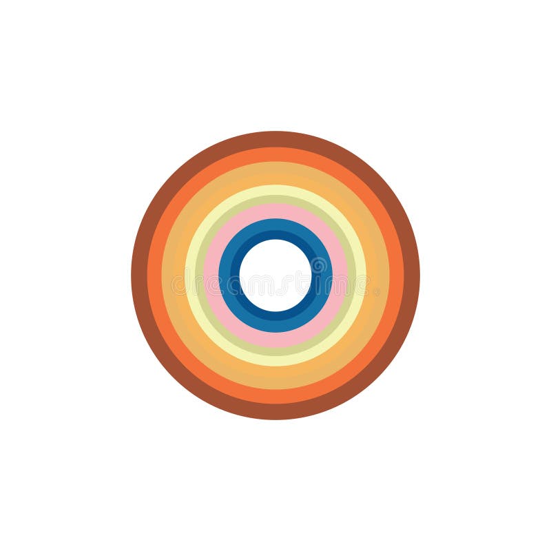 Circular Retro Circle Vector Stock Vector - Illustration of bauhaus ...