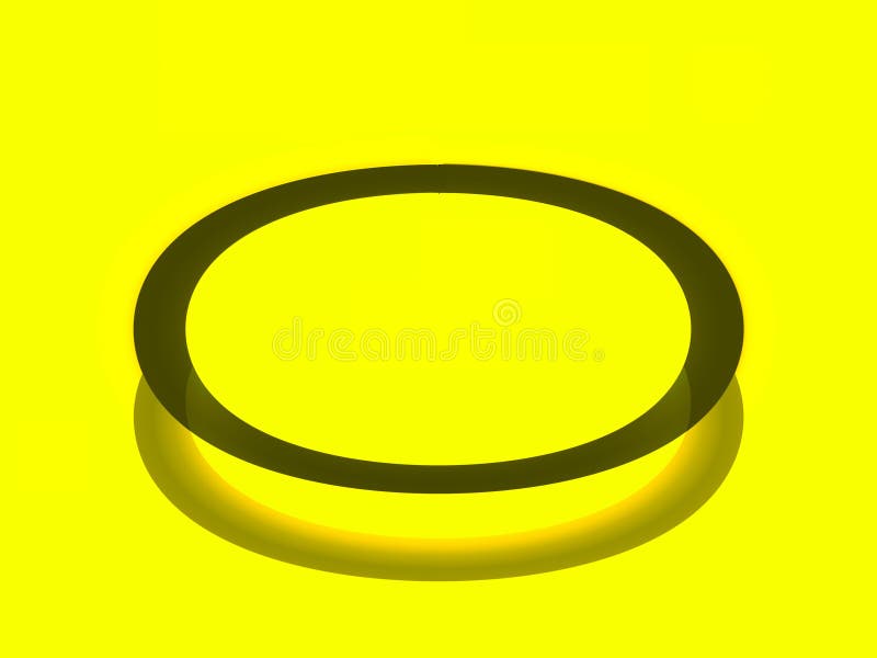Circular Rings, Thick Strokes on Yellow Stock Illustration ...