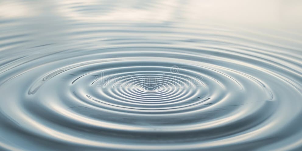 Circular Ripples Emanate from a Point on Water Surface Stock Image ...