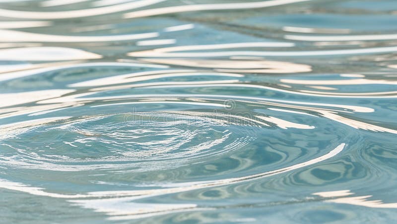 Circular Ripples Expanding on Calm Water Surface Stock Illustration ...