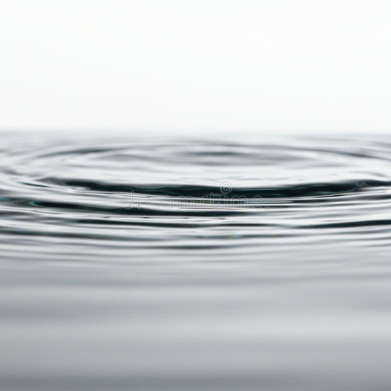 Circular Ripples Gently Spread Across a Smooth Water Surface, Creating ...