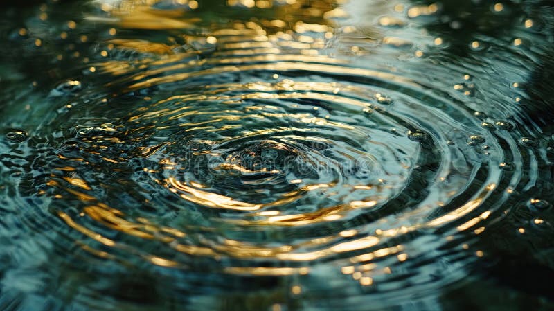 Circular Ripples on the Surface of the Water from Falling Droplets ...