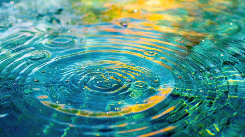 Circular Ripples on the Surface of the Water from Falling Droplets ...