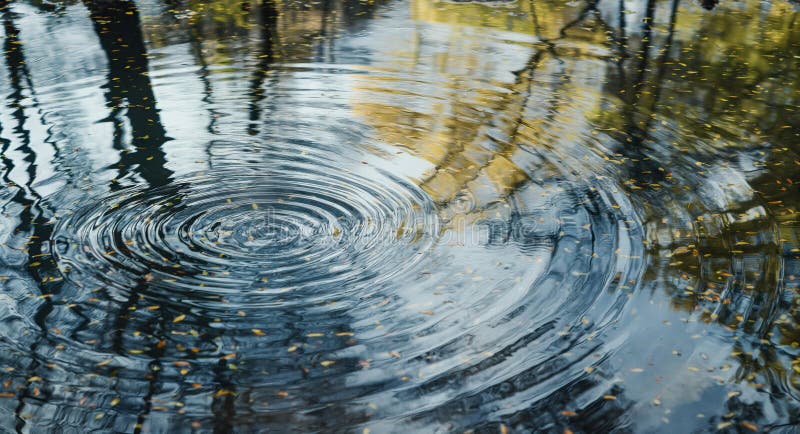 Circular Ripples on the Surface of the Water from Falling Droplets ...