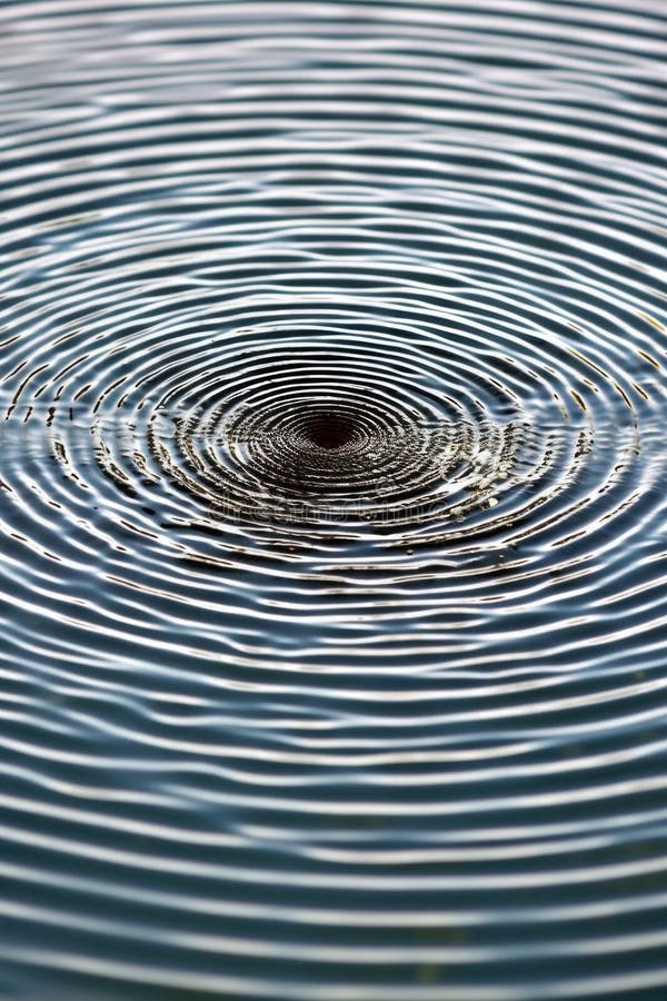 Circular Ripples in Water Caused by a Droplet Stock Illustration ...