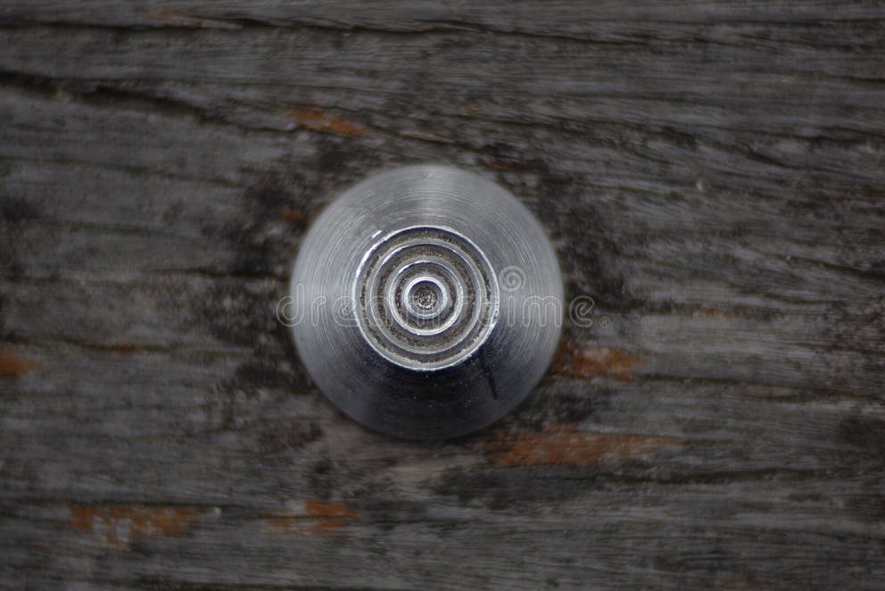 Rivet in wood deck stock image. Image of rivets, grain - 256022613