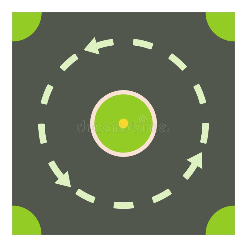 Circular Road Icon, Cartoon Style Stock Vector - Illustration of ...