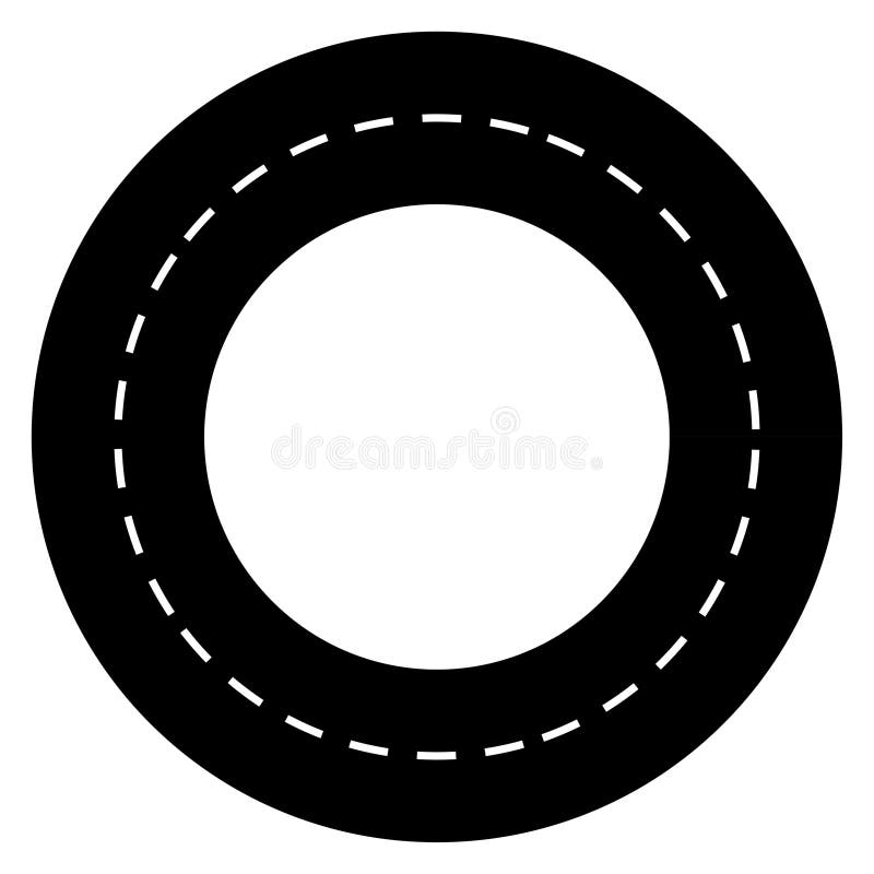 Circular Road Icon on a White Background. Vector Illustration Stock ...
