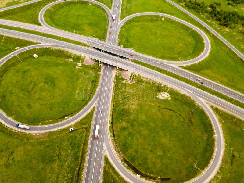Circular road junction stock photo. Image of route, weather - 274242828