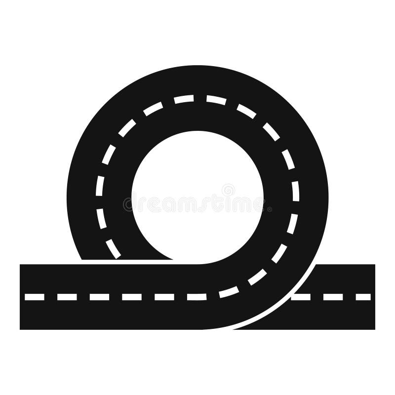 Circular Road Overpass Intersecting Straight Road Infrastructure Stock ...