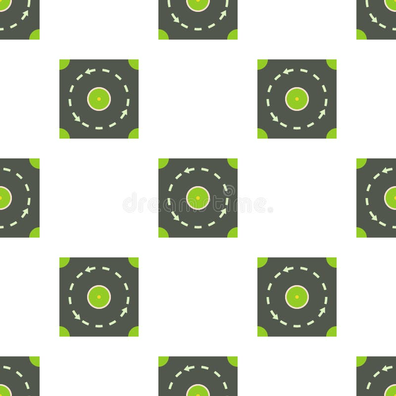 Circular Road Pattern Seamless Vector Stock Vector - Illustration of ...
