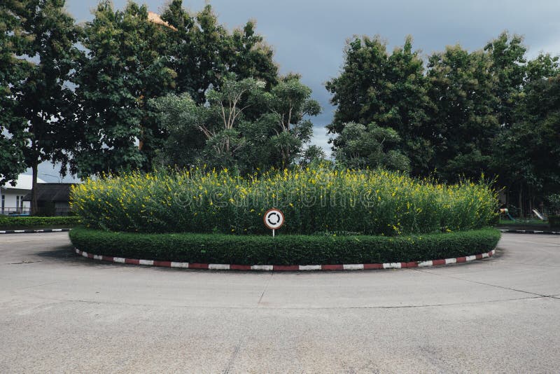 Circular Road Rainbow Light Trails Night Scene Stock Image - Image of ...
