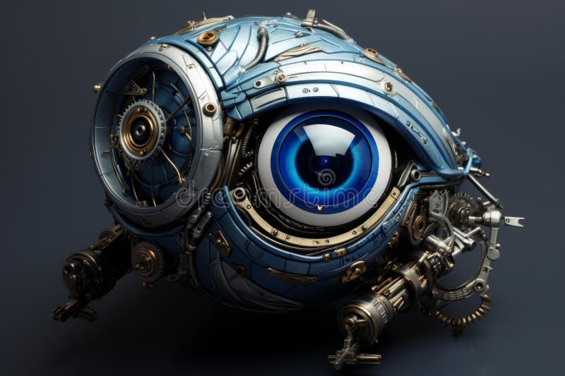 Circular Robot Eye. Generate Ai Stock Image - Image of future, lens ...