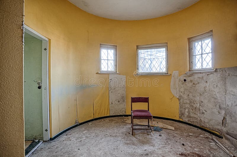 Circular Room in an Abandoned House Stock Photo - Image of horror ...