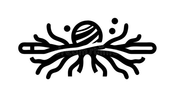 Circular Root Pattern. Natural Growth and Organic Network Design Vector ...