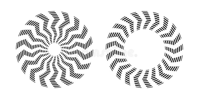 Circular Rotating Design Elements Set Stock Vector - Illustration of ...