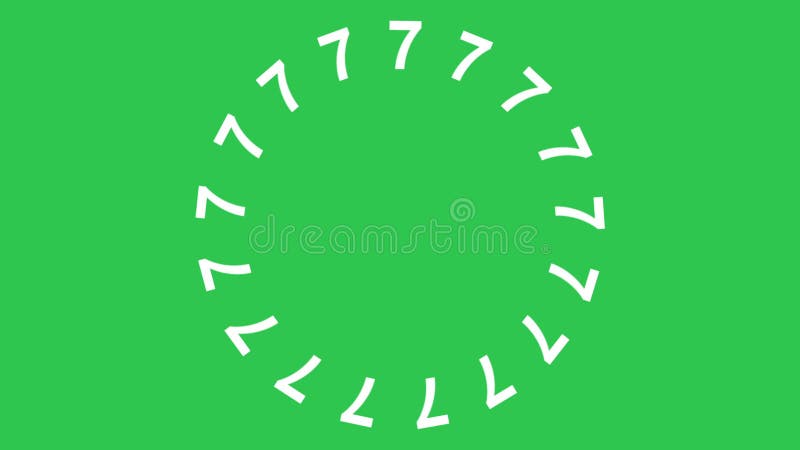 Circular Rotating Numbers on Green Screen Background Motion Graphic ...