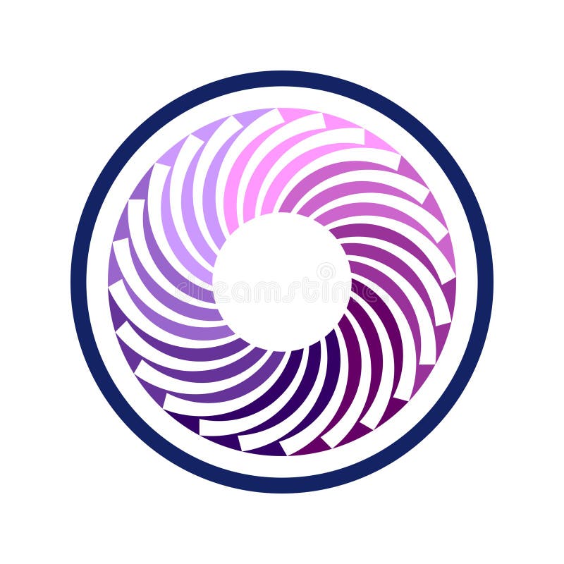 Circular Rotation Design Element. Abstract Circle Icon Stock Vector ...