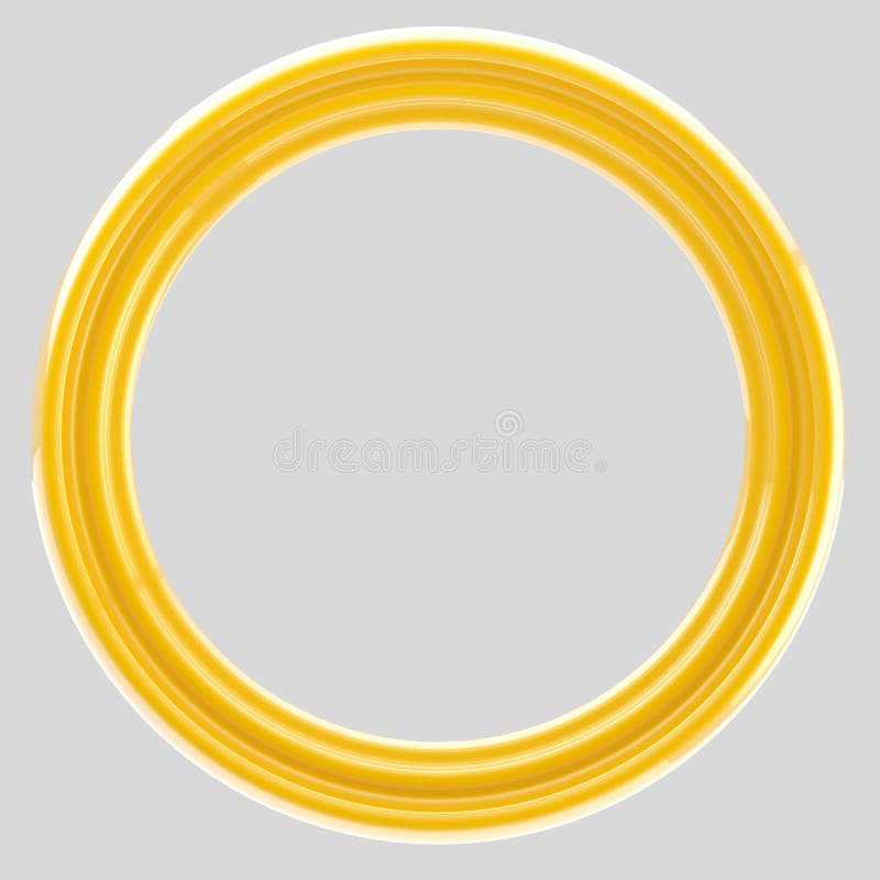 Circular Round Glossy Orange Frame Isolated Stock Image - Image of ...