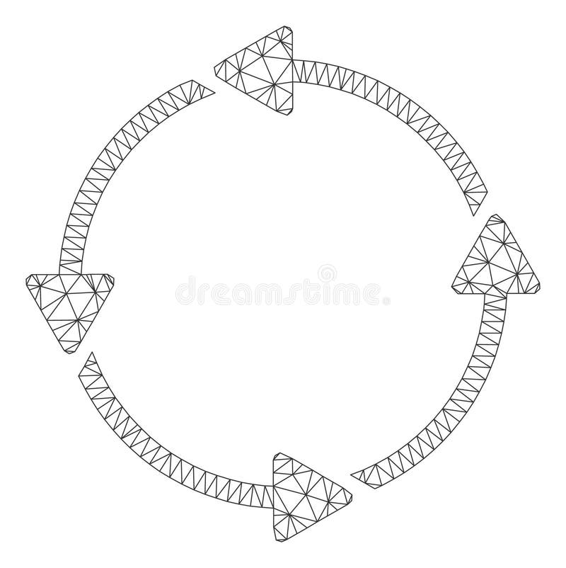 Circular Route Polygonal Frame Vector Mesh Illustration Stock Vector ...