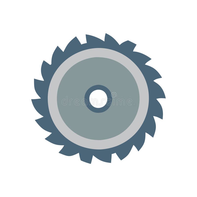 Circular Saw Blade Design Icon for Woodworking Stock Vector ...
