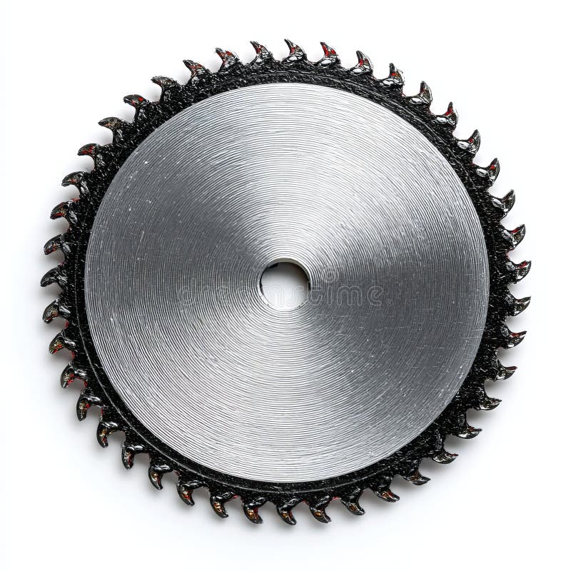A Circular Saw Blade Featuring Sharp Teeth and a Smooth Metal Surface ...