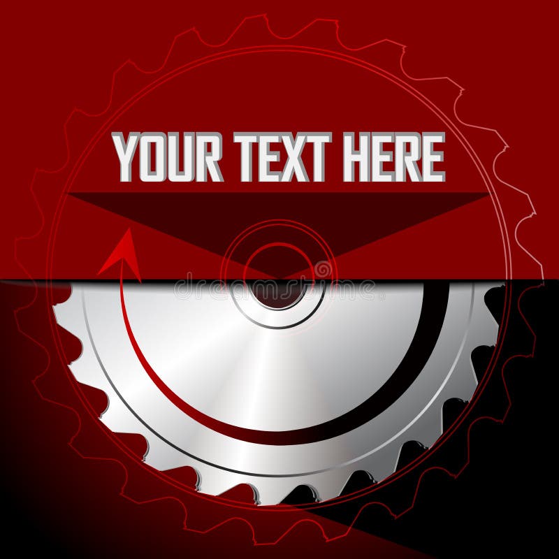 Circular Saw Blade on the Red Background Stock Vector - Illustration of ...