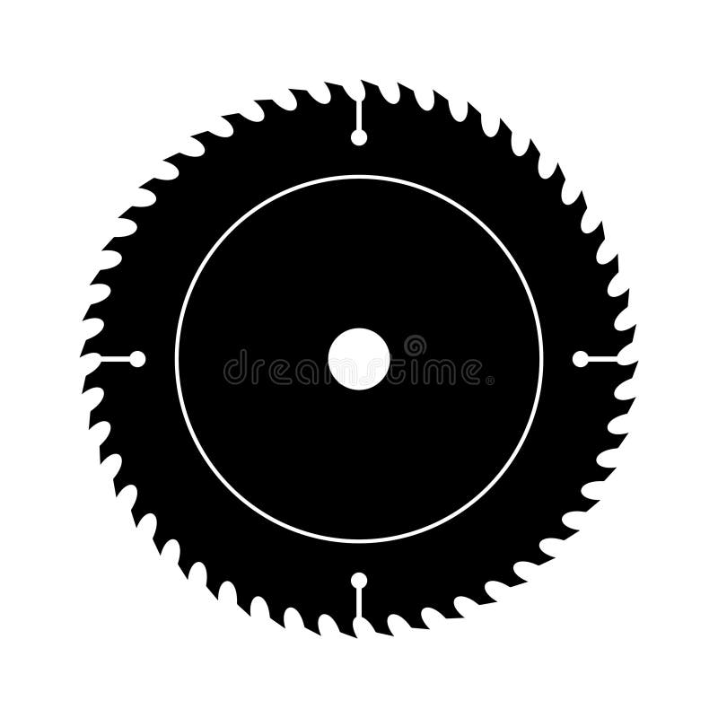 Circular Saw Blade Silhouette Vector Illustration Stock Vector ...