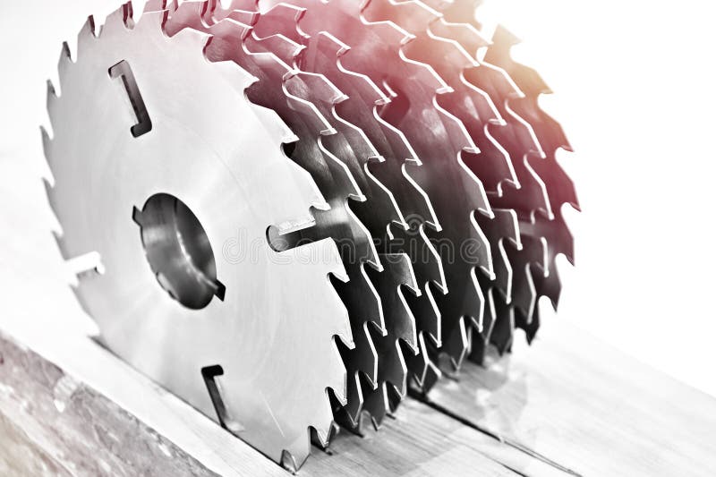 Circular Saw Blades for Disc Sawing Machine Stock Image - Image of iron ...