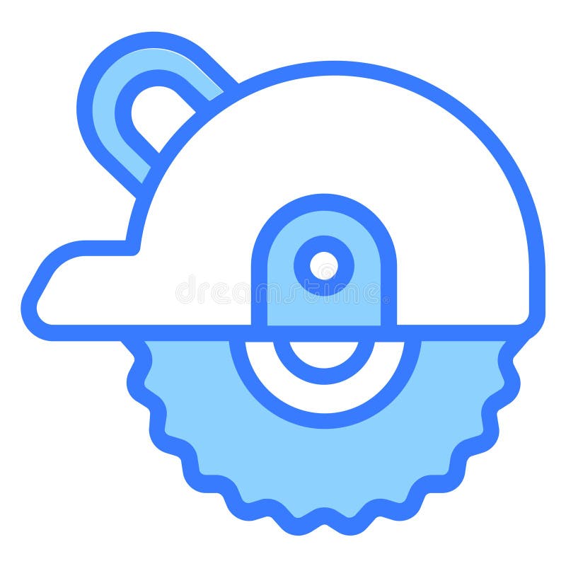 Circular Saw Blue Out Line Vector Design Stock Vector - Illustration of ...