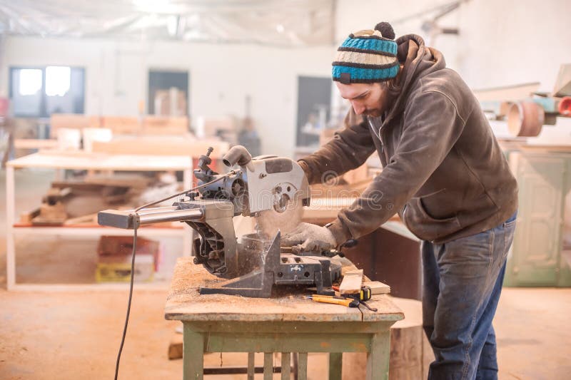 Circular Saw stock image. Image of person, circular, cutting - 66513653