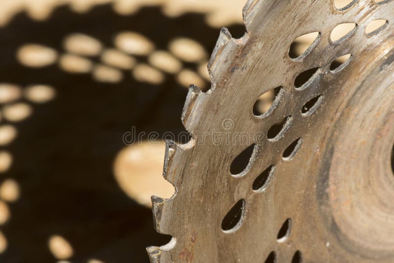The Circular Saw Close Up. Cutting Lumbers Stock Photo - Image of ...