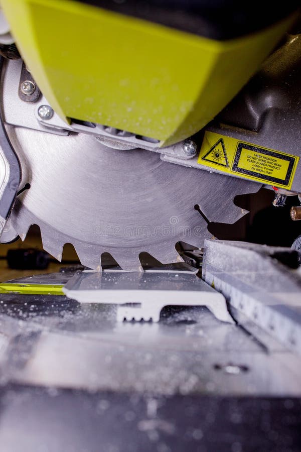 The Circular Saw Cuts the Plinth. Tool for Repair Work. Stock Photo ...
