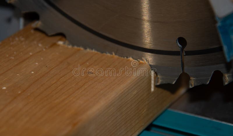 Circular Saw Cutting a Piece of Construction Lumber Stock Image - Image ...