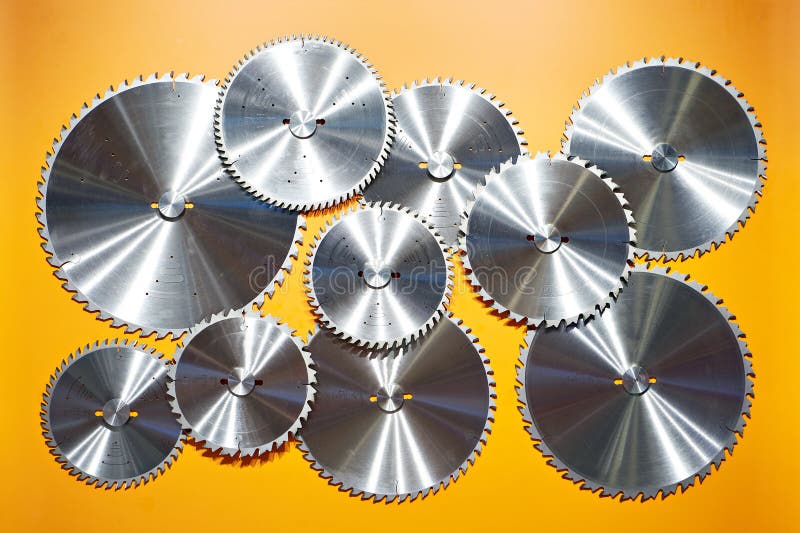 Circular Saw Machine Blades for Wood Stock Photo - Image of hardware ...