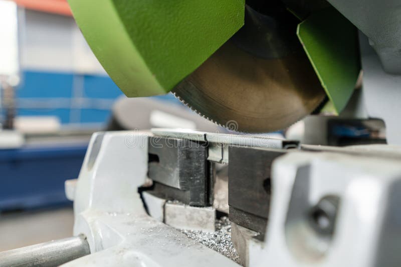 Circular Saw Machine. Cutting a Metal and Steel with with Sharp ...