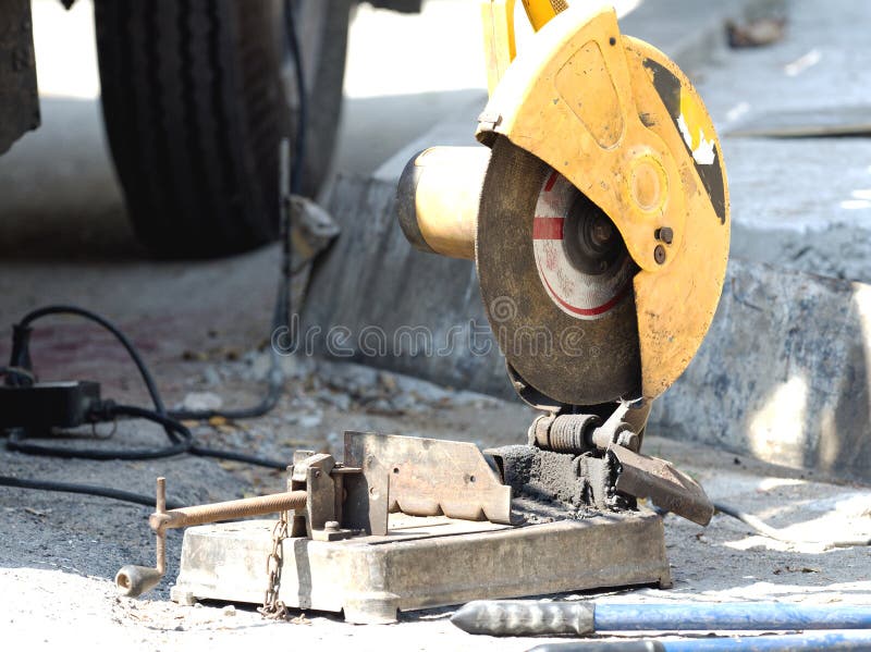 Circular Saw Set in the Workplace Stock Image - Image of industrial ...