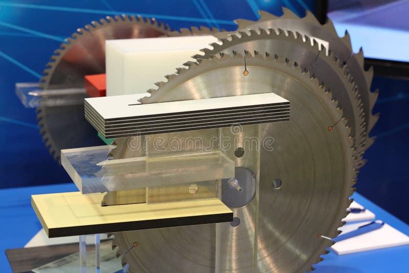 Circular Saw. Several Saws for Cutting Solid Wood Stock Image - Image ...