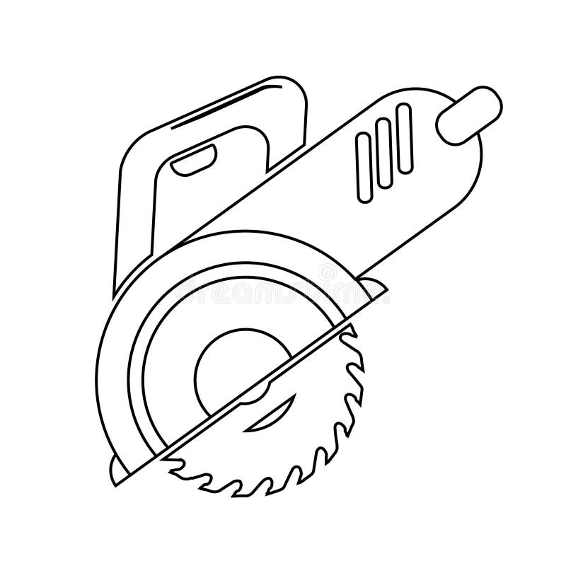 Circular saw simple icon stock vector. Illustration of mobile - 190976452