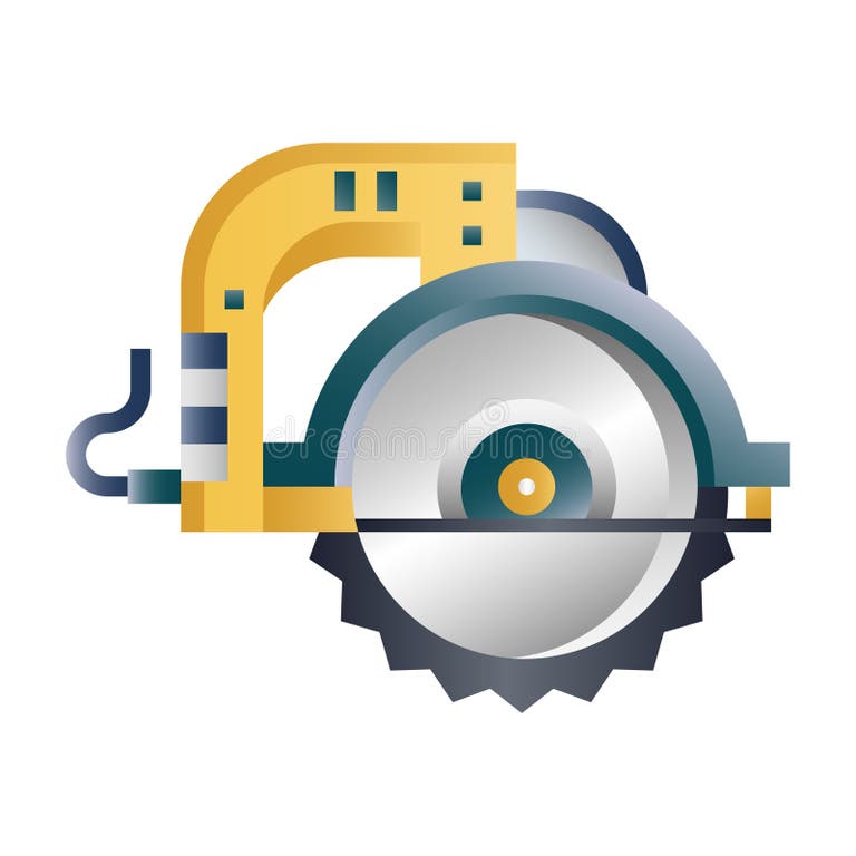 Circular Saw Gradient Illustration Stock Vector - Illustration of ...