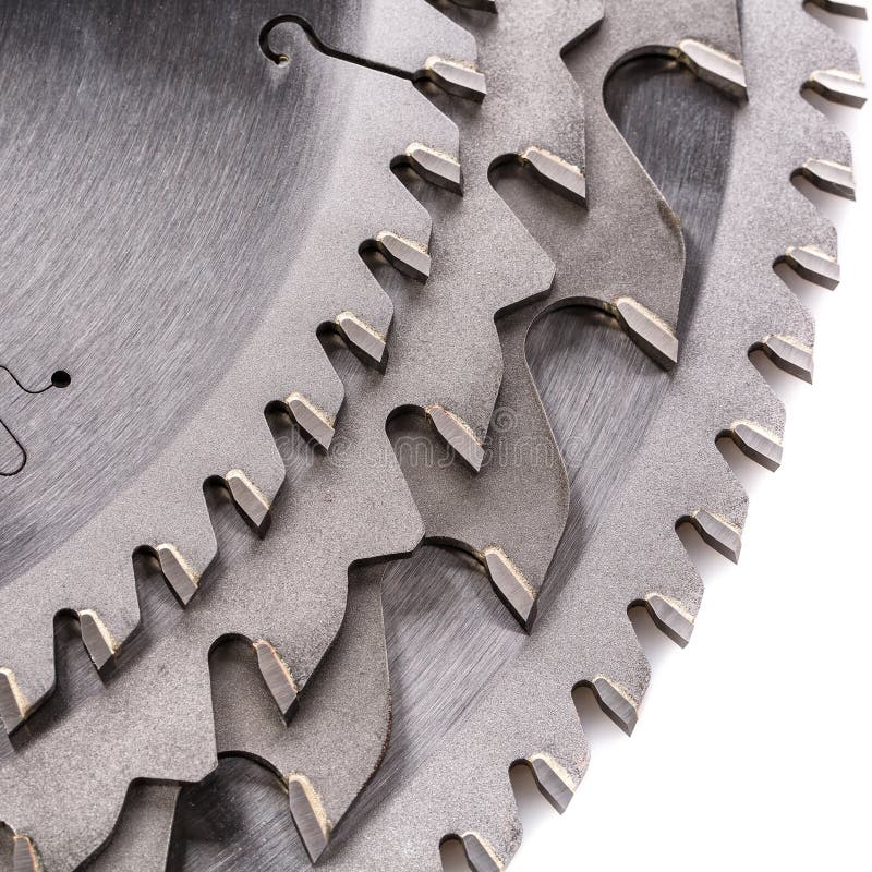 Circular Saws with Teeth Close-up, on a White Stock Photo - Image of ...