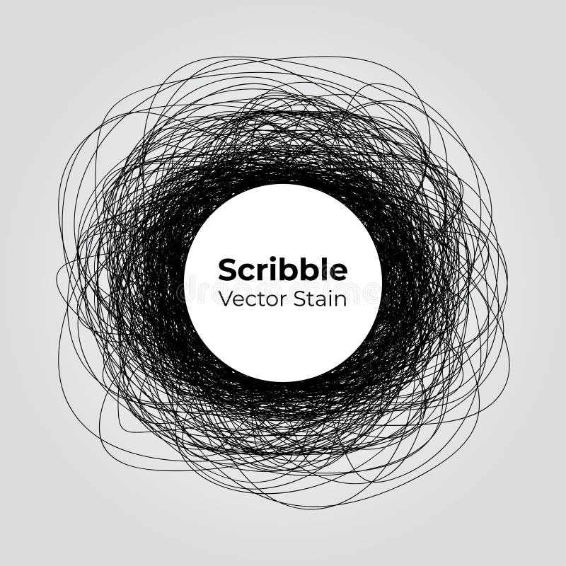 Messy Circle Shape Page Border Stock Vector - Illustration of messy ...