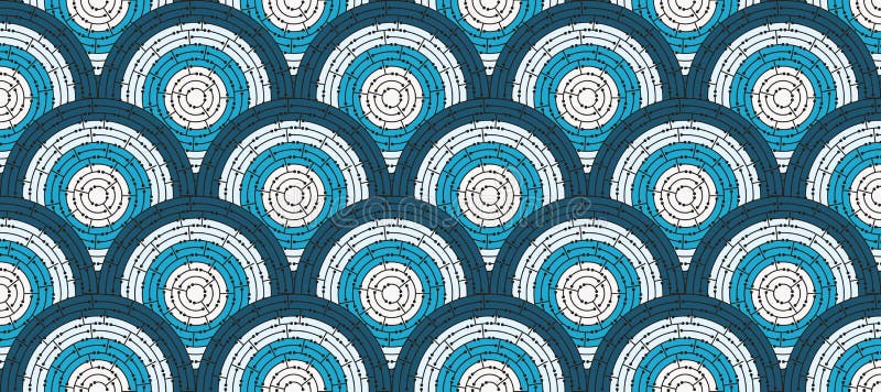 Circular Seamless Pattern of Colored Labyrinth with Dots, Flat. Stock ...