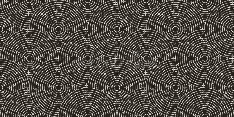 Circular Seamless Pattern of Colored Labyrinth, BIG SET, Flat. Stock ...