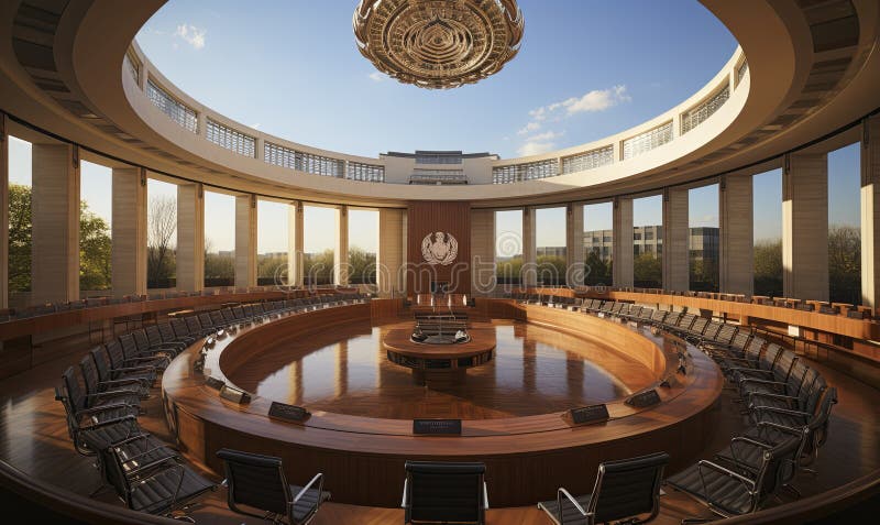 Circular Seating Arrangement in Large Room Stock Photo - Image of large ...